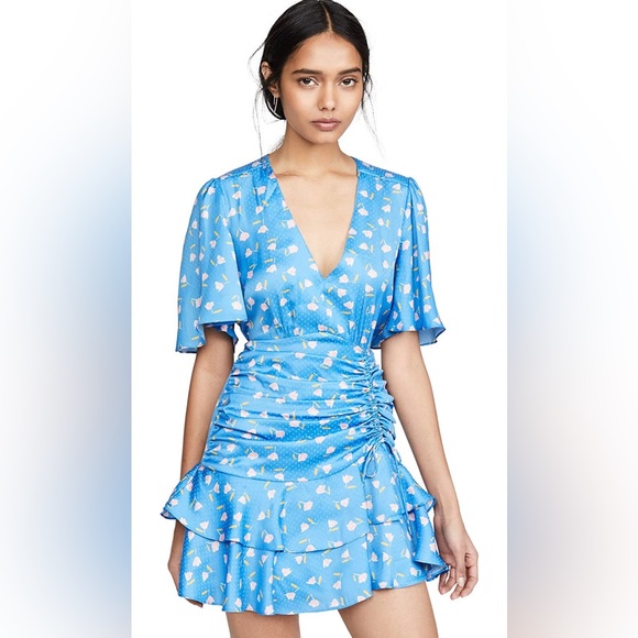 SAYLOR | Dresses | Saylor Mel Blue Floral Mini Dress | Poshmark